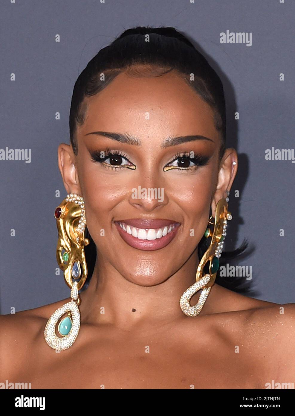 Doja Cat in the pressroom at the 2022 Billboard Music Awards at the MGM ...