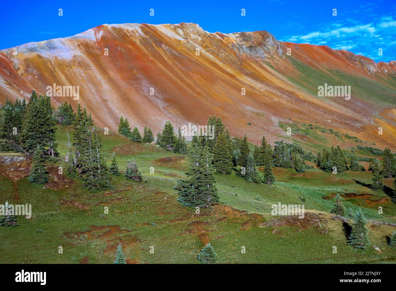 The Red Mountains around Ouray, Colorado get their coloration from Iron ...