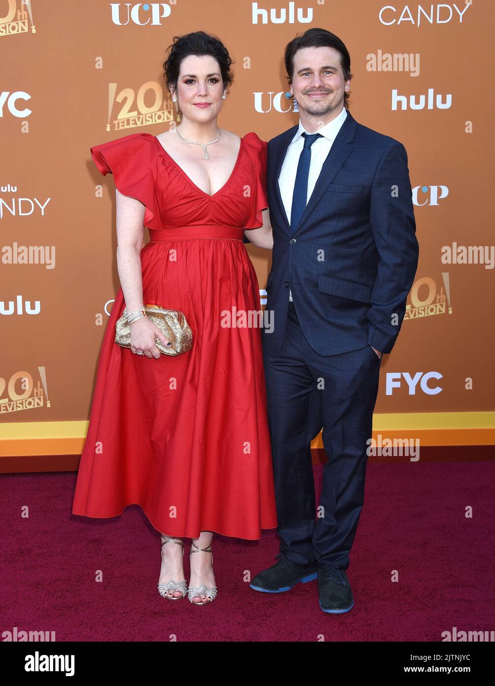 Melanie Lynskey and Jason Ritter arriving at Hulu's 'Candy' FYC event ...