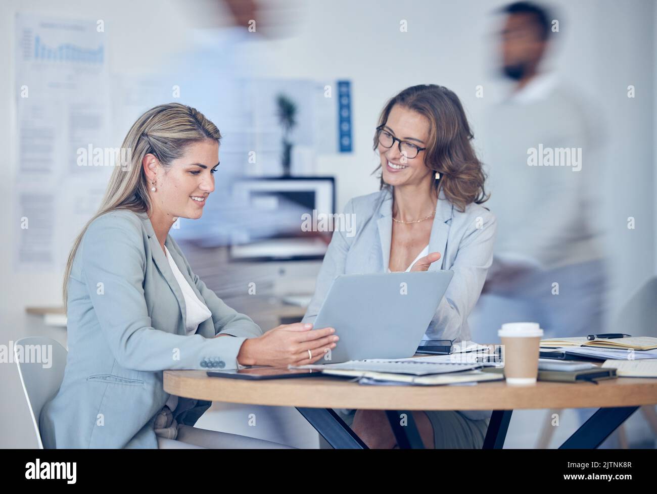 Marketing, business women and consulting with manager in corporate ...