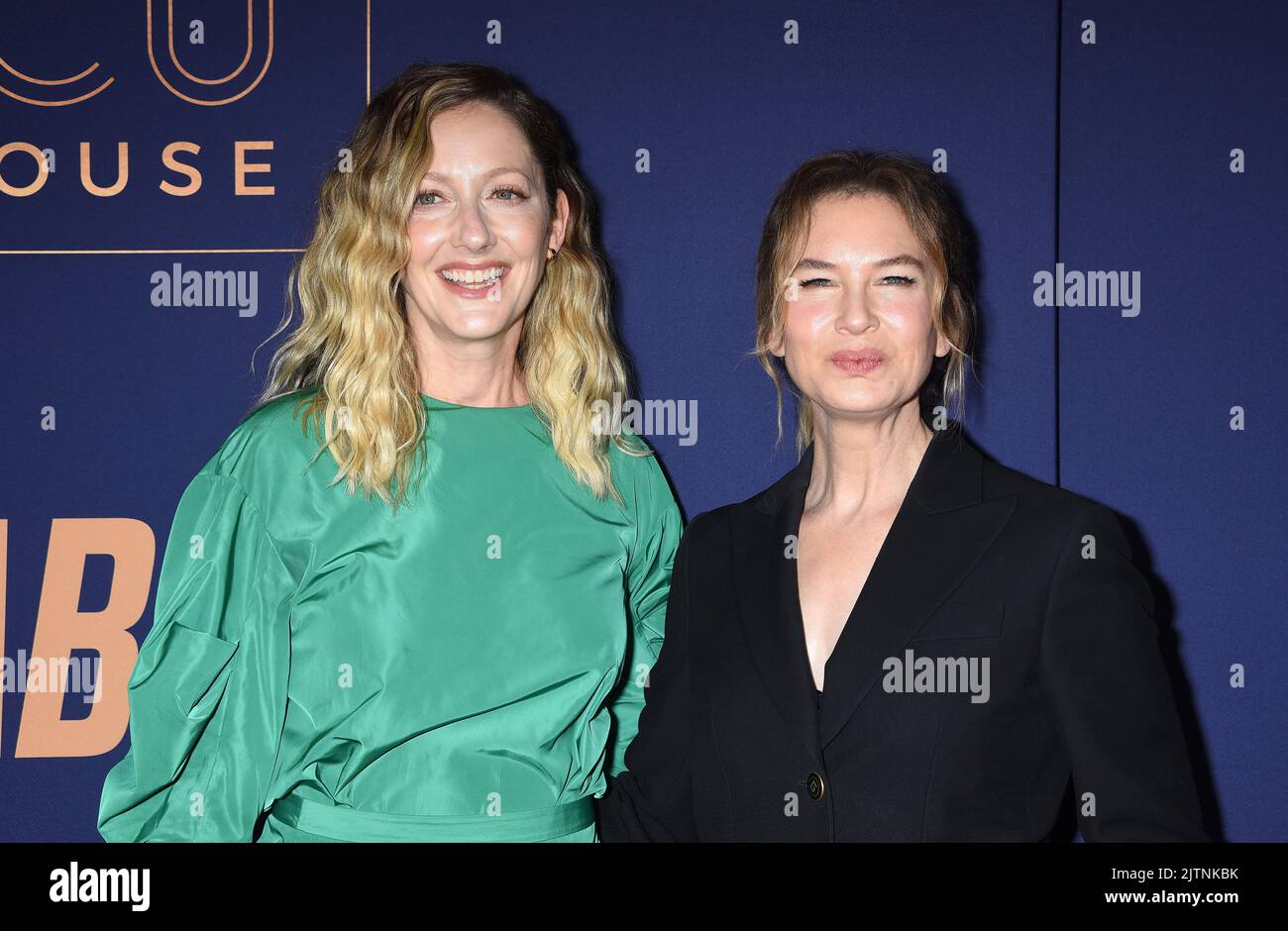 Judy Greer and Renee Zellweger arriving at NBCUniversal’s ‘The Thing ...