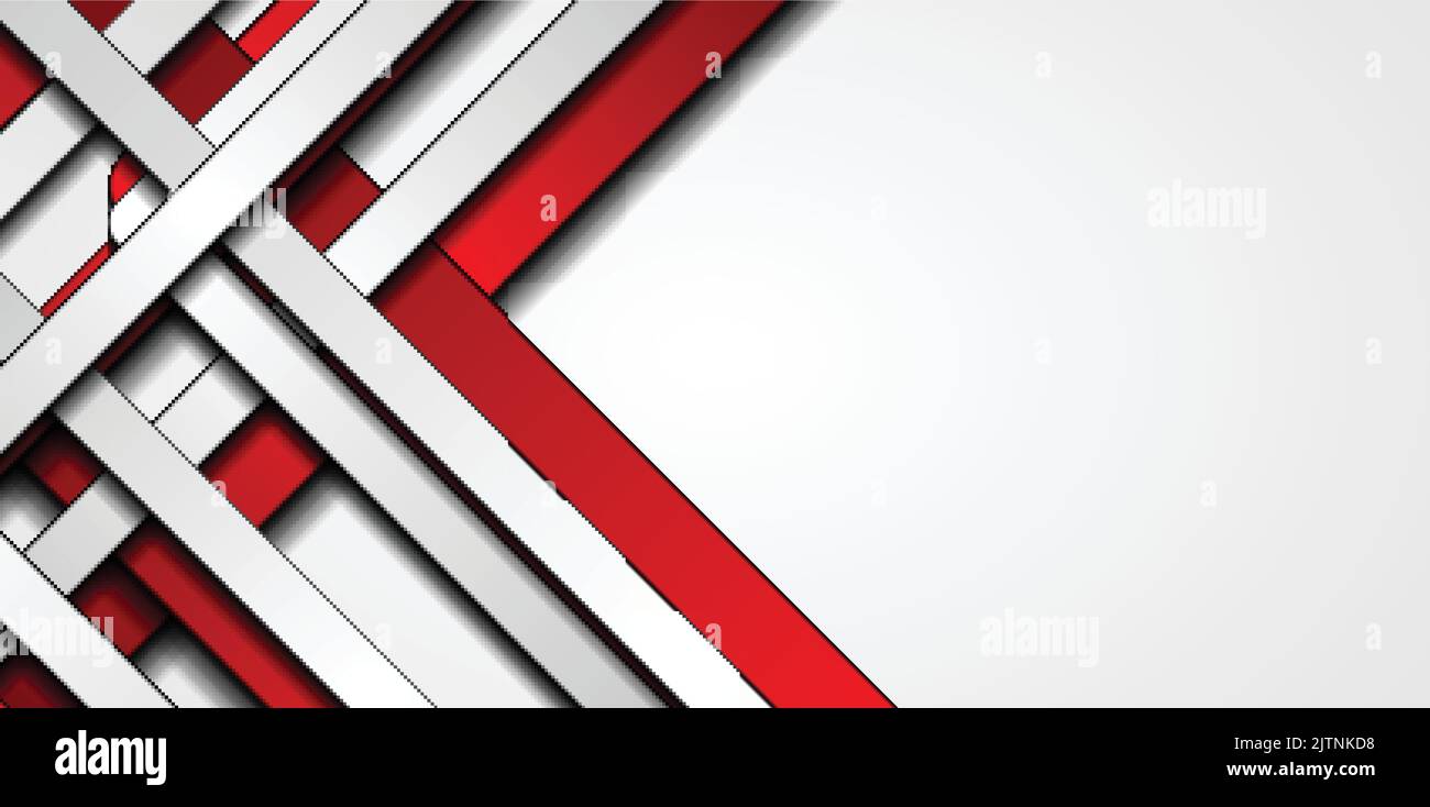 Red and grey contrast stripes abstract tech background. Vector ...