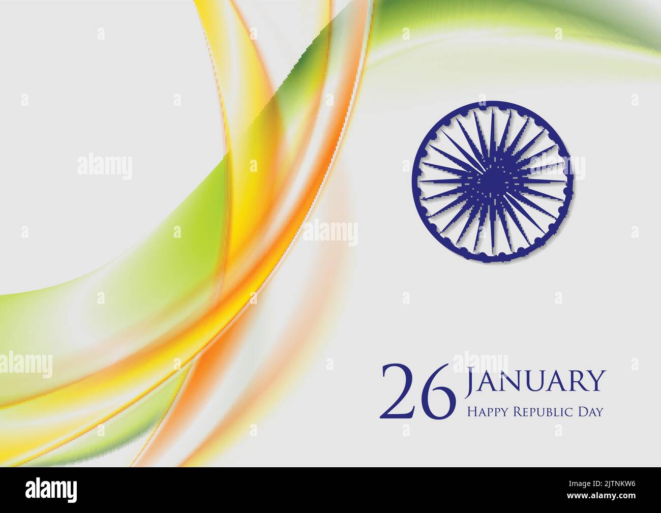 Abstract bright smooth waves background. Colors of India. Republic Day ...