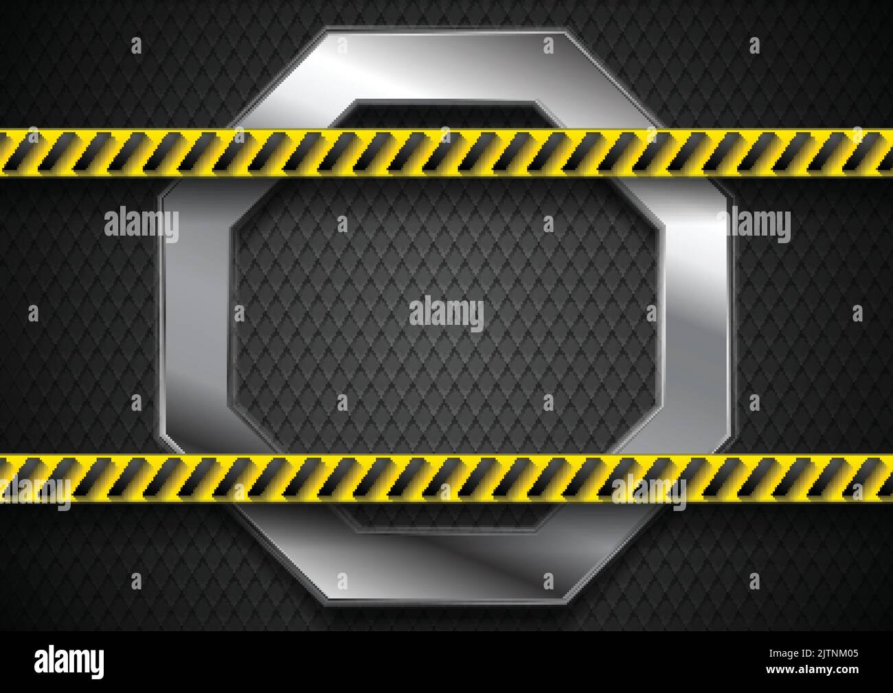 Abstract vector silver tech background with danger tape Stock Vector ...