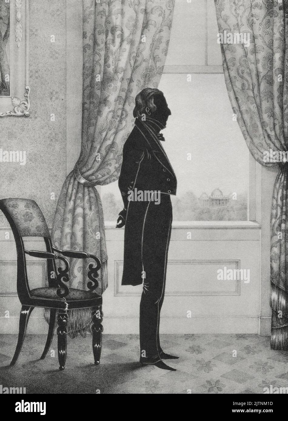 A portrait of President John Tyler, who was the tenth president of the ...