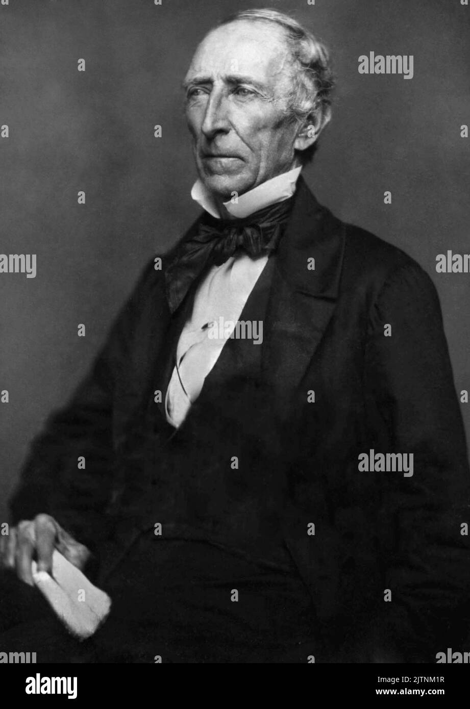 A photographic portrait of John Tyler by Matthew Brady taken c.1860 ...