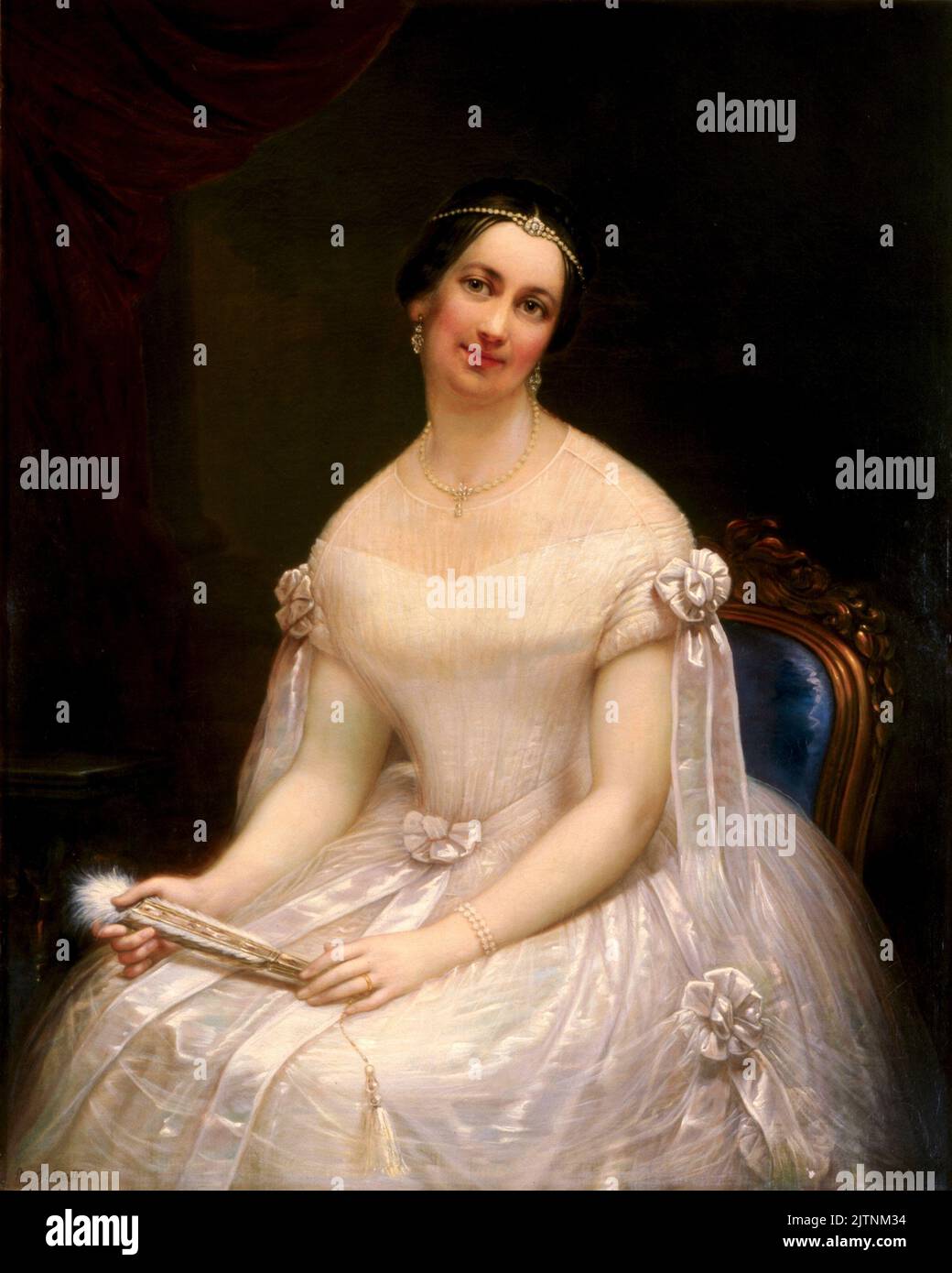 A portrait of President John Tyler's second wife, Julia Gardiner Tyler ...
