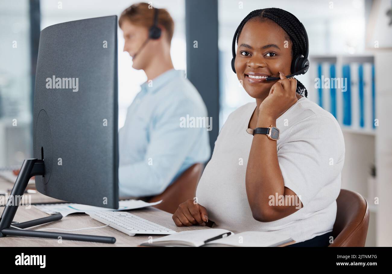 Happy smiling customer service call hi-res stock photography and images ...