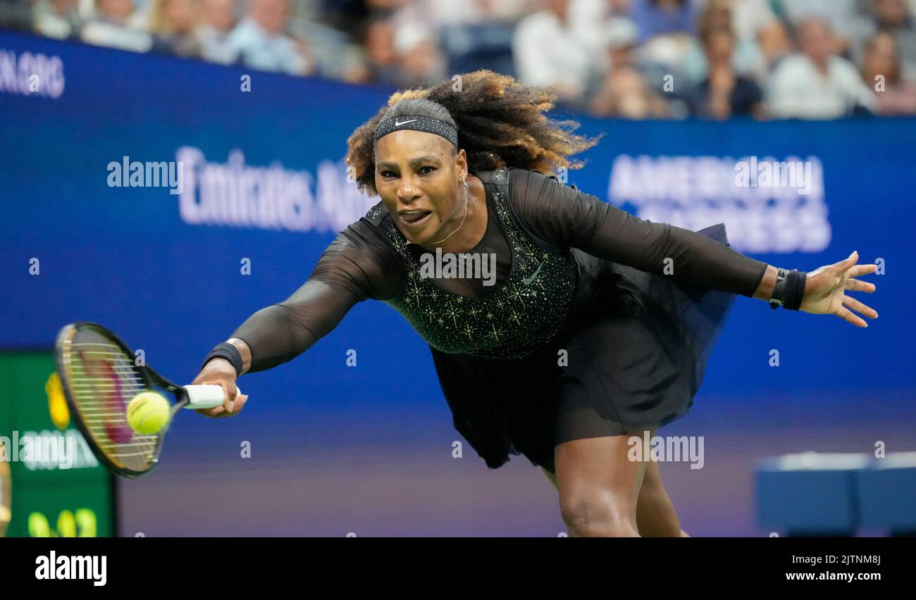 New York, US, August 31, 2022: Serena Williams (USA) defeated Anett Kontaveit (EST) 7-6, 2-6, 6 ...