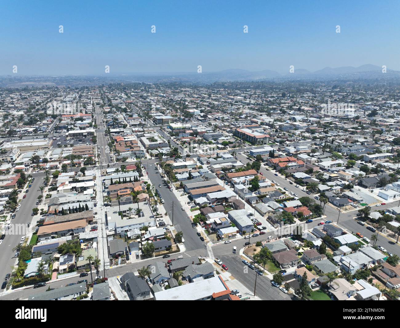 Aerial view of North Park neighborhood in San Diego, California, United ...