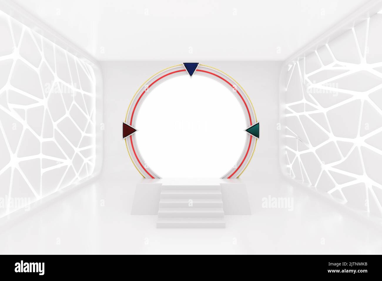 White Space Gate Portal to Another Worlds and Universe in Illuminated ...