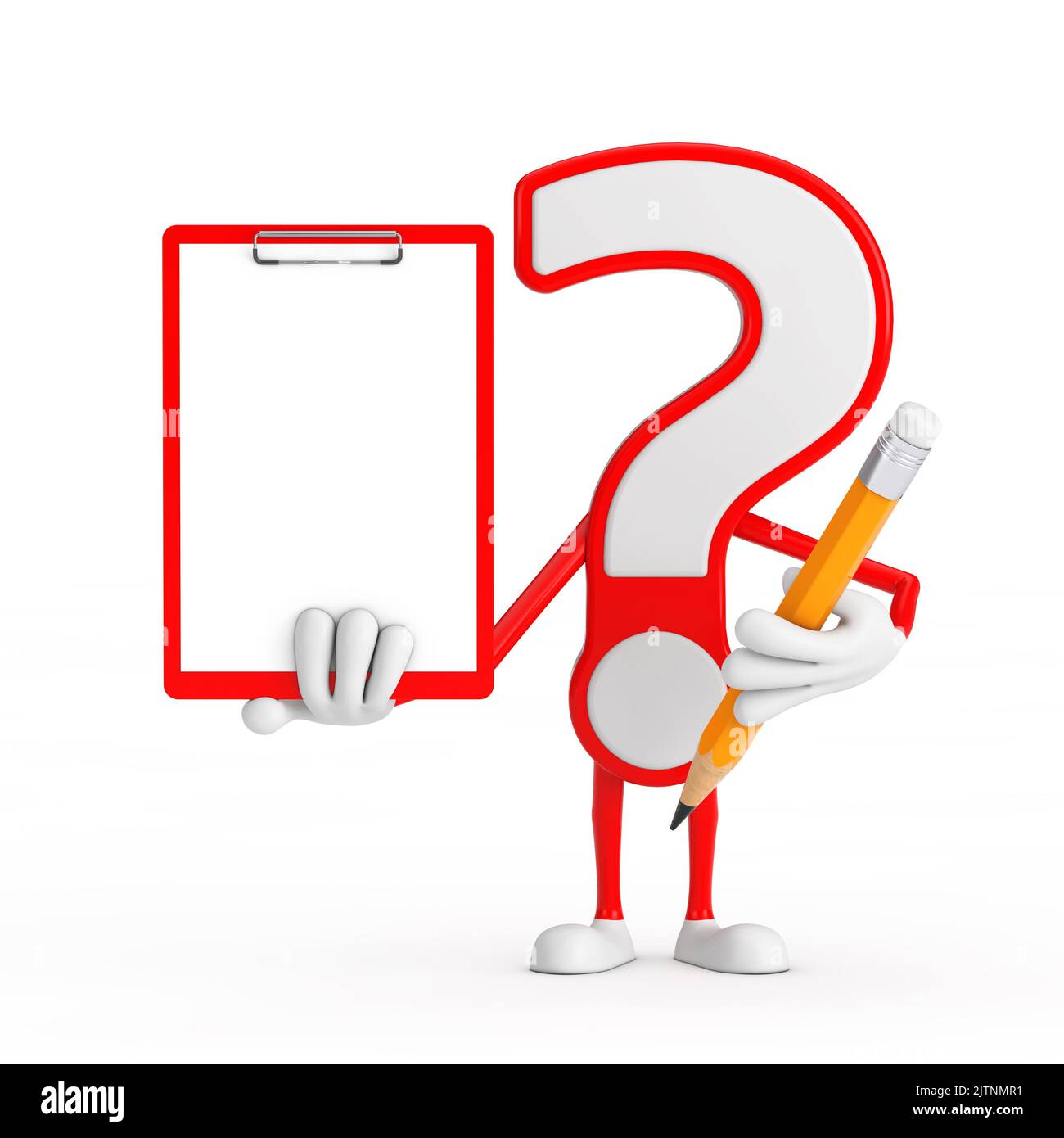 Question Mark Sign Cartoon Character Person Mascot with Red Plastic ...