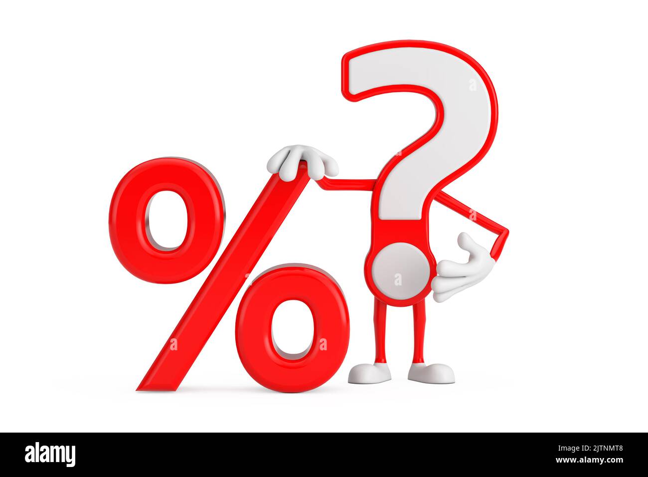 Question Mark Sign Cartoon Character Person Mascot with Red Retail ...