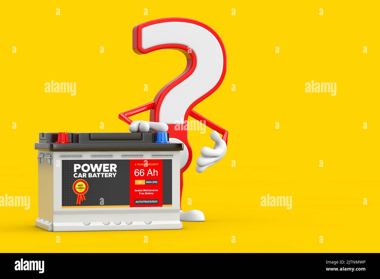 Question Mark Sign Cartoon Character Person Mascot and Rechargeable Car ...