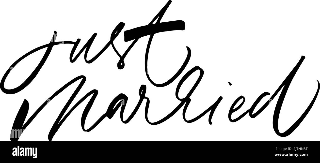 Cursive Just Married Sign