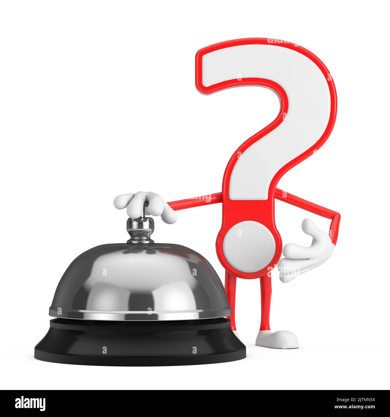 Question Mark Sign Cartoon Character Person Mascot with Hotel Service ...