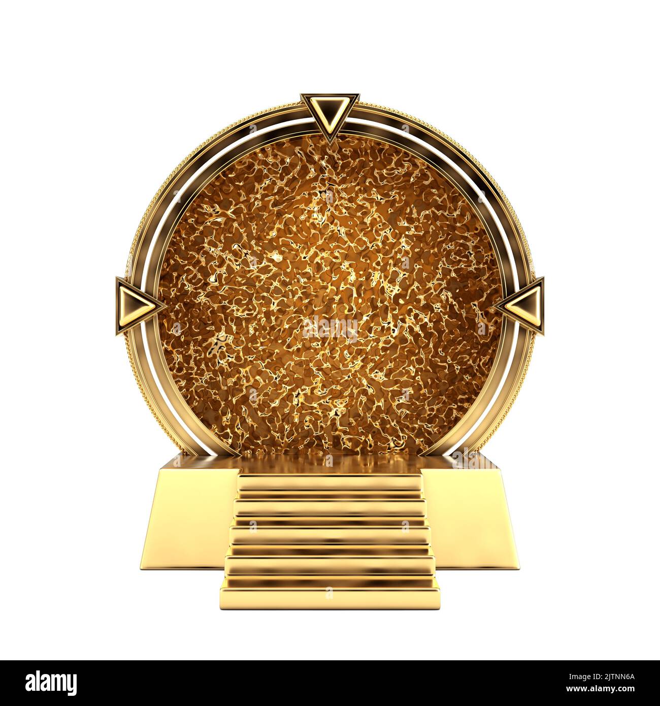 Golden Space Gate Portal to Another Worlds and Universe on a white ...