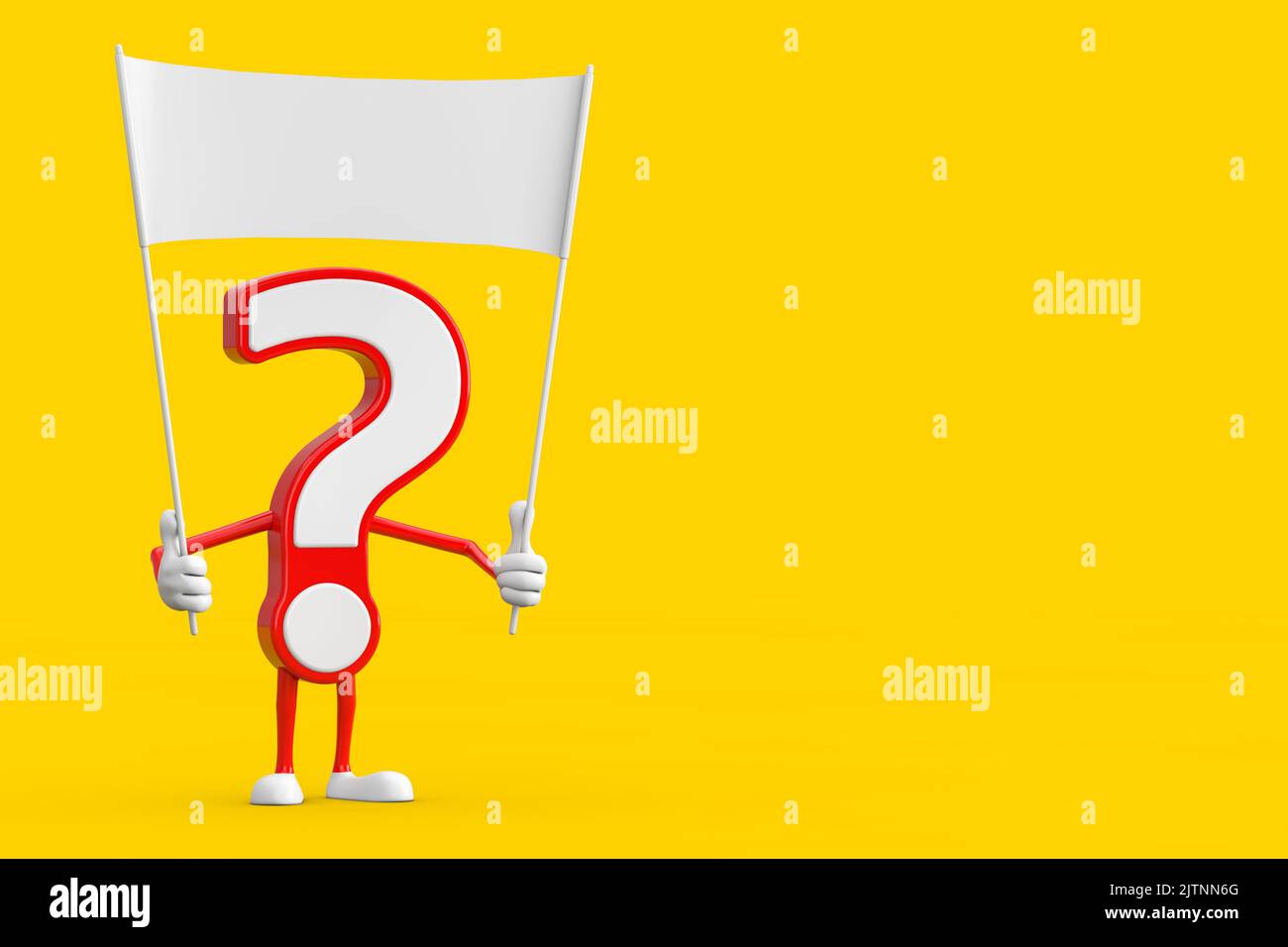 Question Mark Sign Cartoon Character Person Mascot and Empty White ...