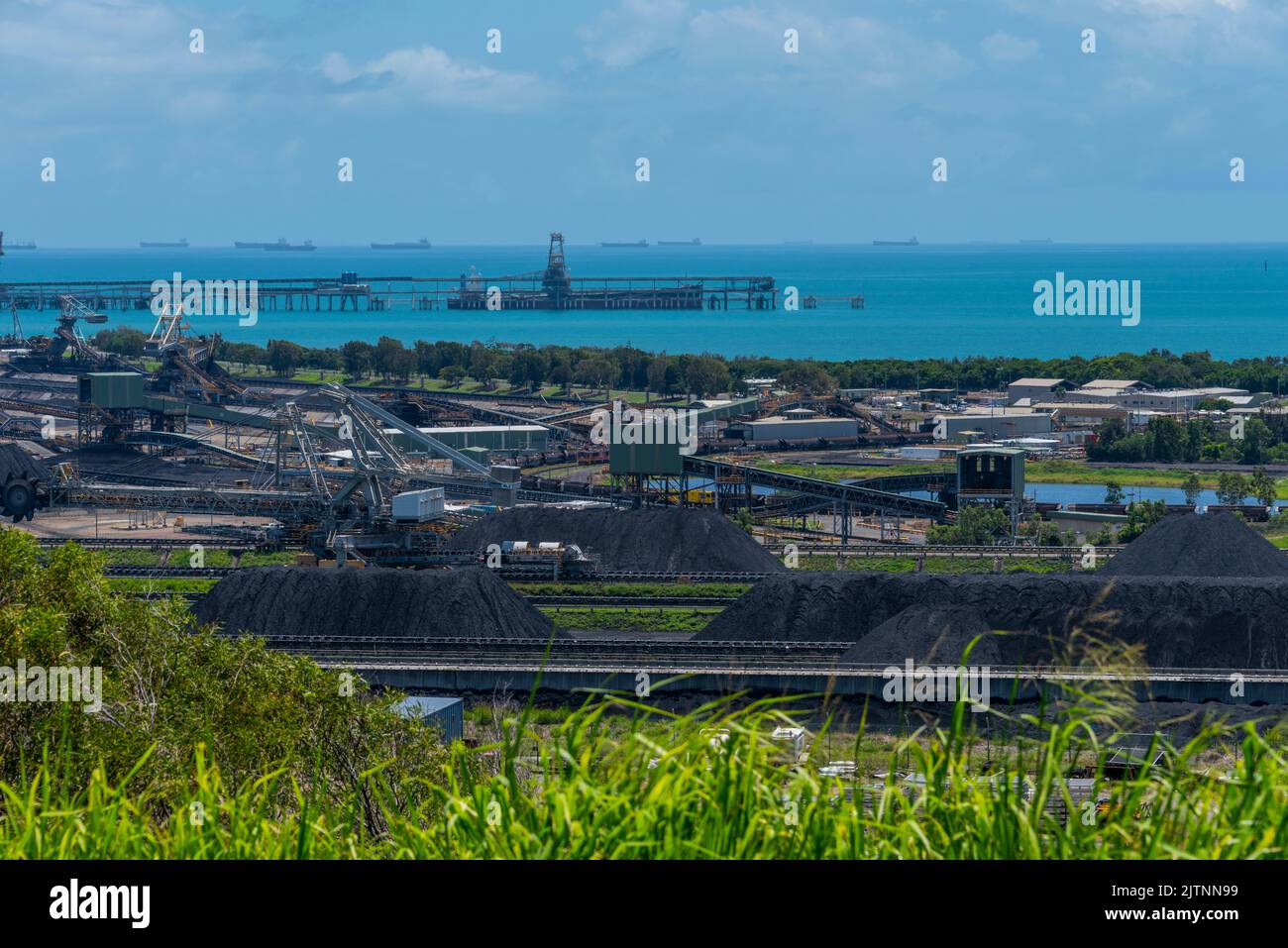 Two coal terminals at the port, Hay Point Coal Terminal (HPCT) and ...
