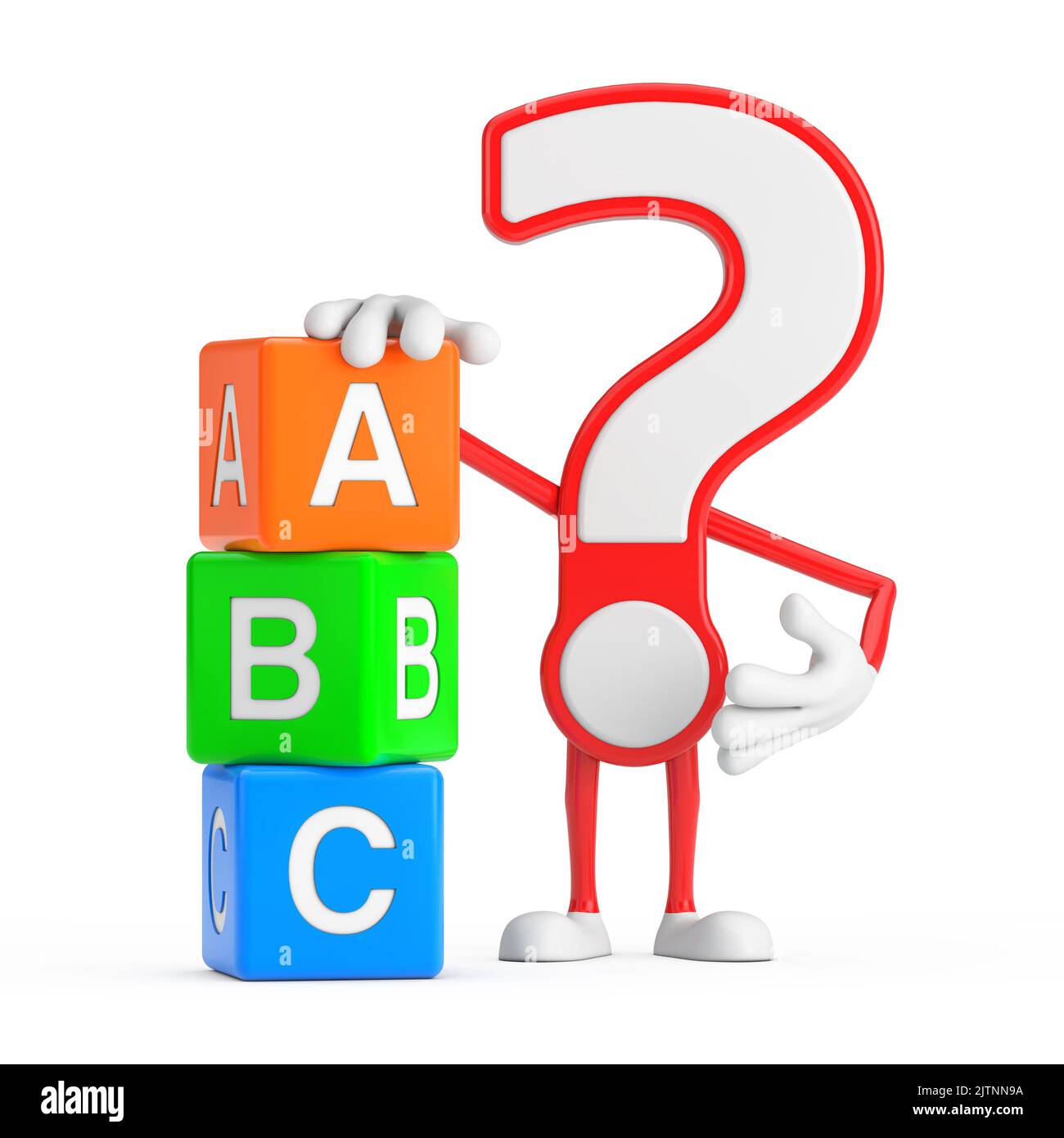 Question Mark Sign Cartoon Character Person Mascot with Alphabet ABC ...