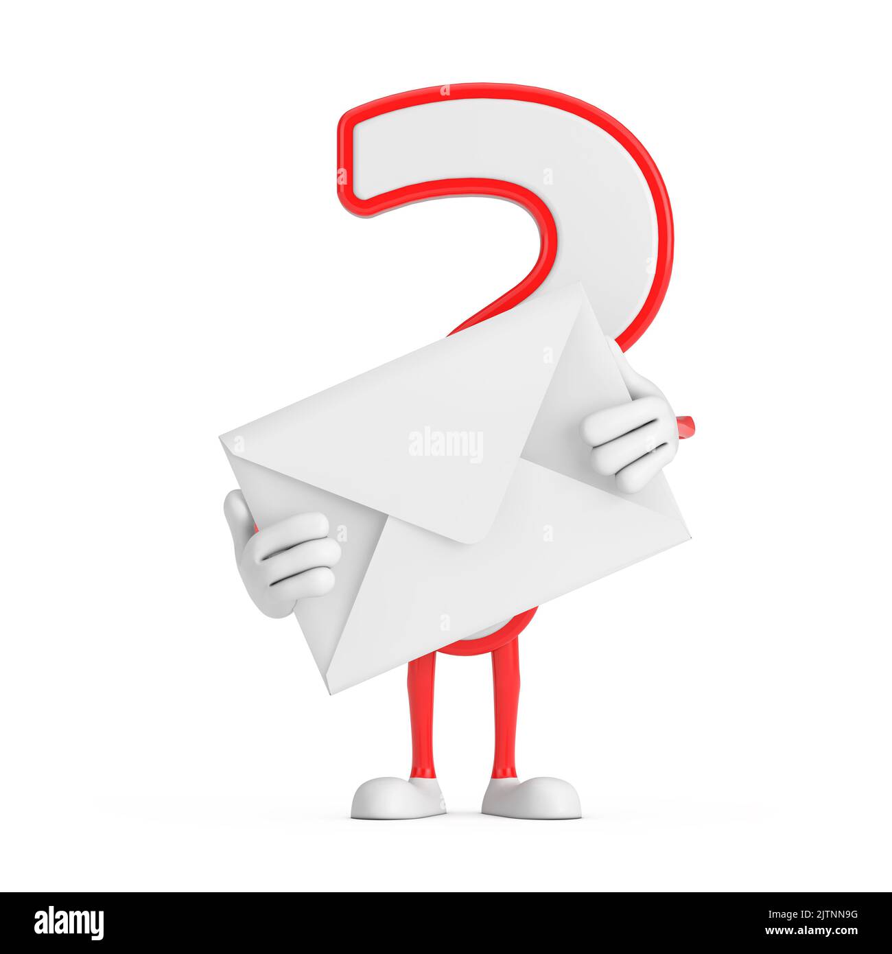 Question Mark Sign Cartoon Character Person Mascot with White Blank ...