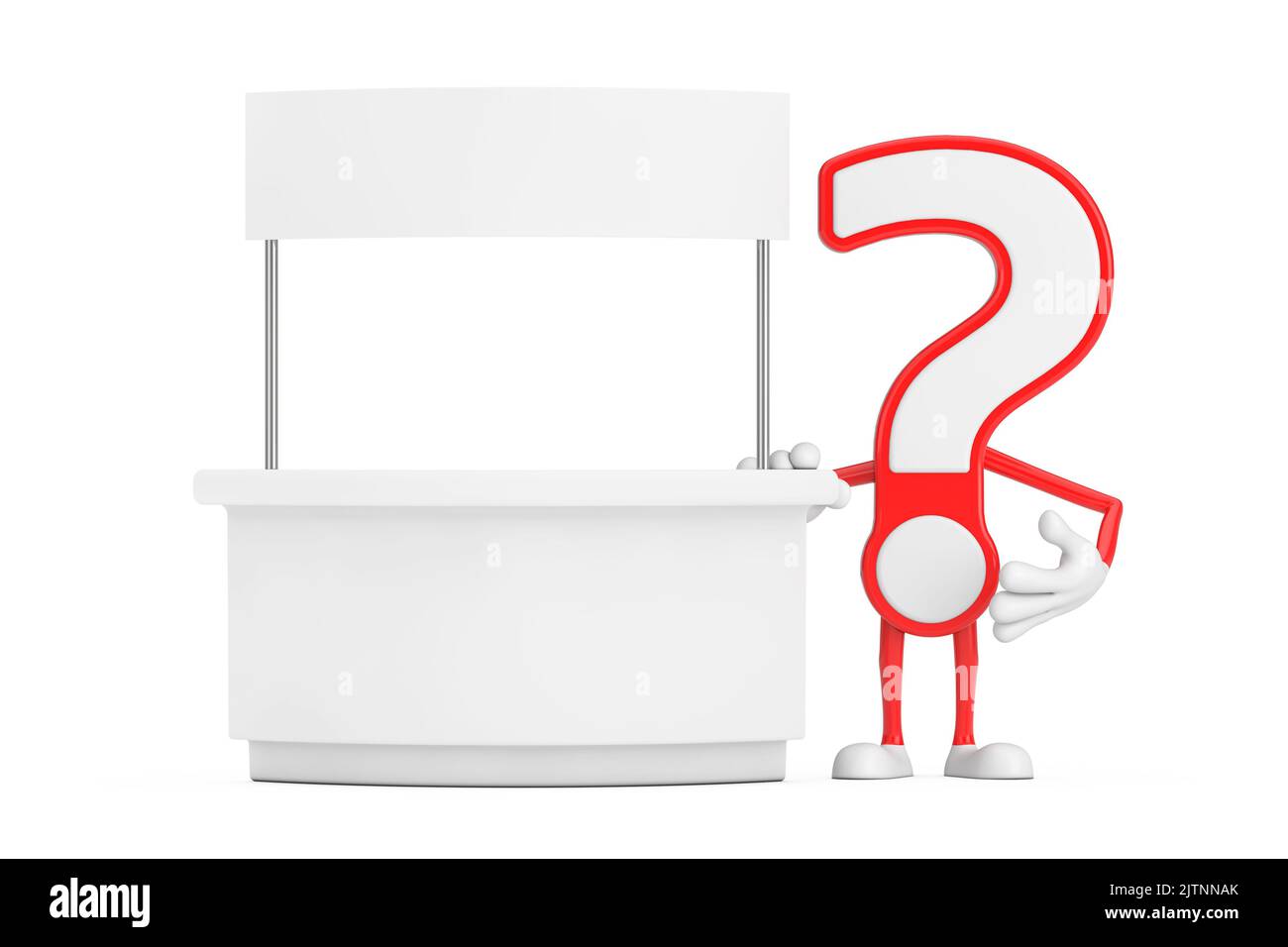Question Mark Sign Cartoon Character Person Mascot near Blank Promotion ...