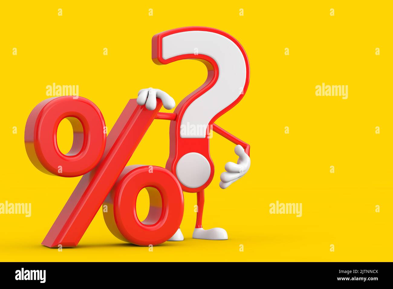 Question Mark Sign Cartoon Character Person Mascot with Red Retail ...