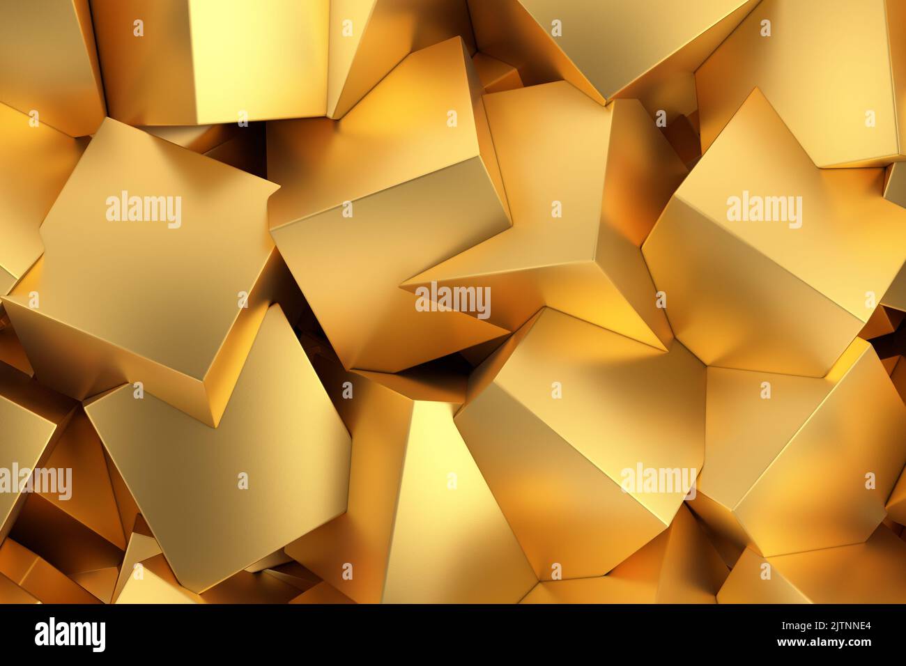 Golden Abstract Futuristic Polygons Cubes Structure Background extreme ...