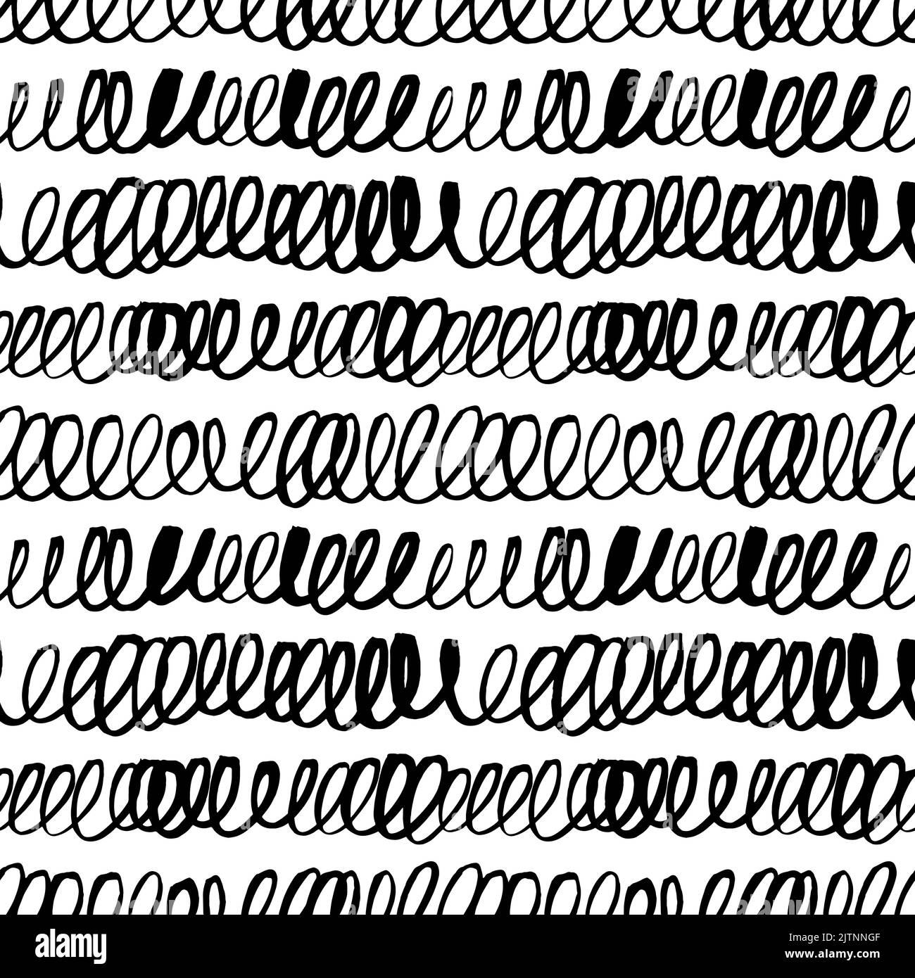 Hand drawn swirled doodle lines seamless pattern Stock Vector Image & Art - Alamy