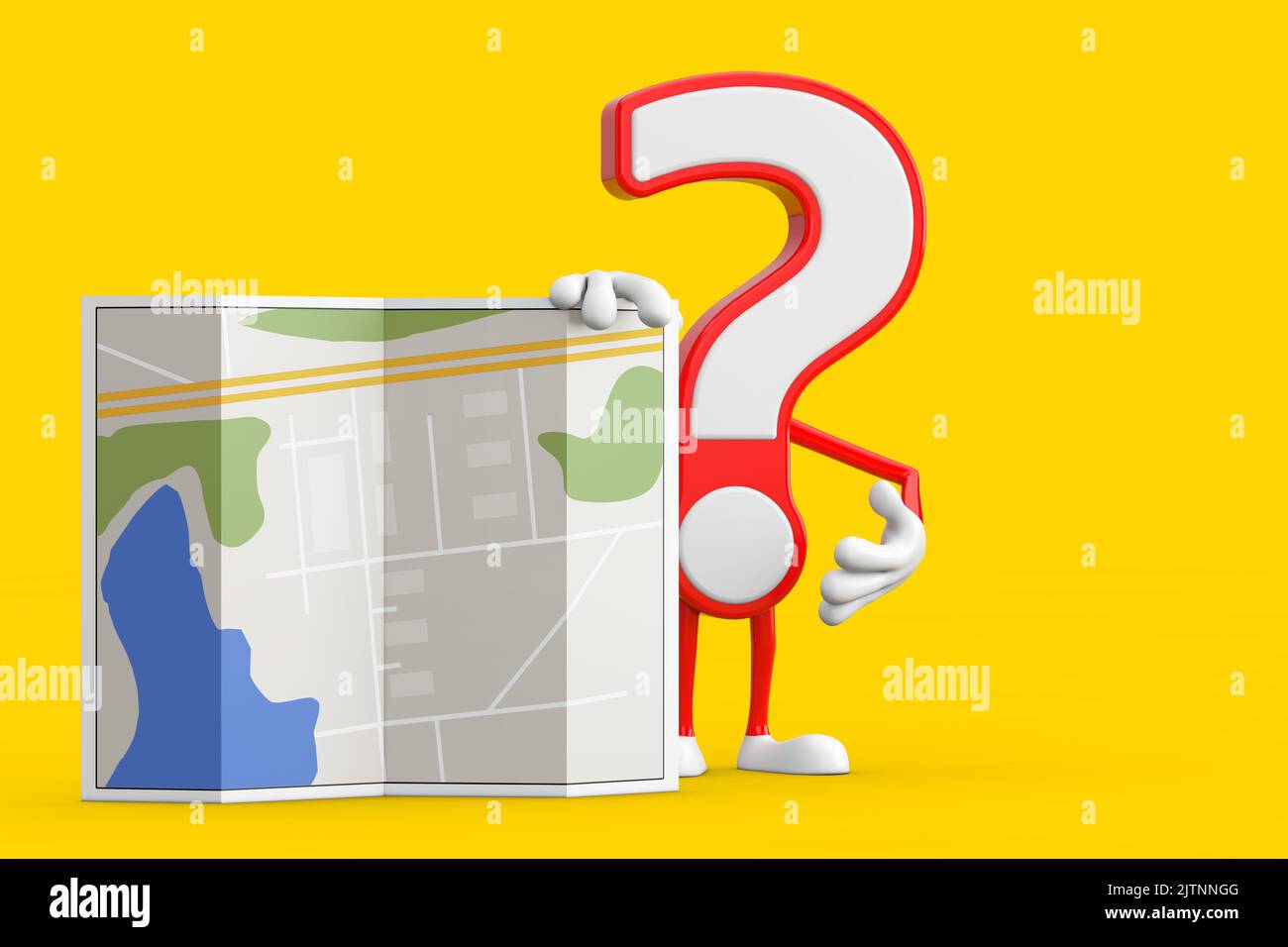 Question Mark Sign Cartoon Character Person Mascot with Abstract City ...