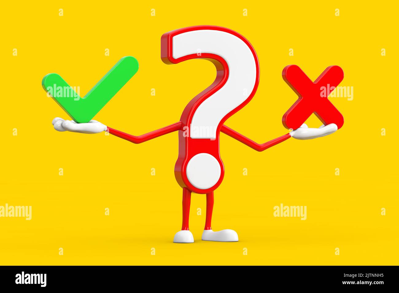 Question Mark Sign Cartoon Character Person Mascot with Red Cross and ...