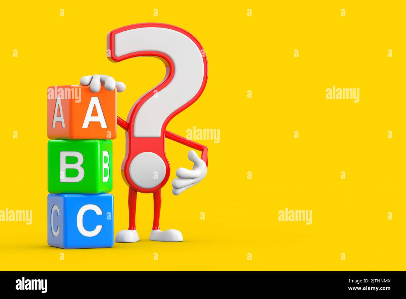 Question Mark Sign Cartoon Character Person Mascot with Alphabet ABC ...