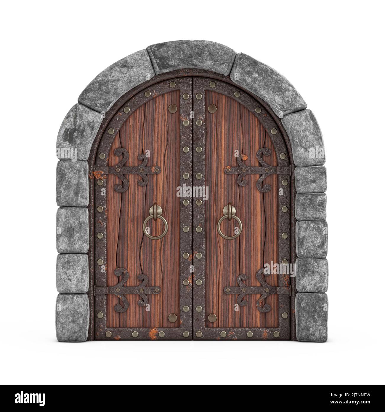 Portal door medieval church Cut Out Stock Images & Pictures - Alamy