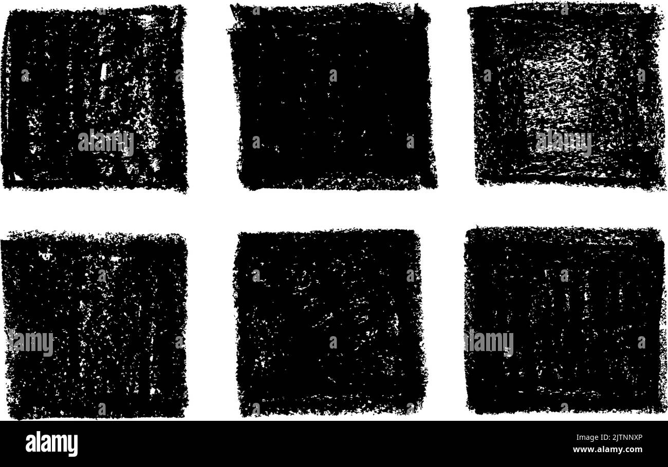 Hand drawn grunge vector square backgrounds set Stock Vector Image ...