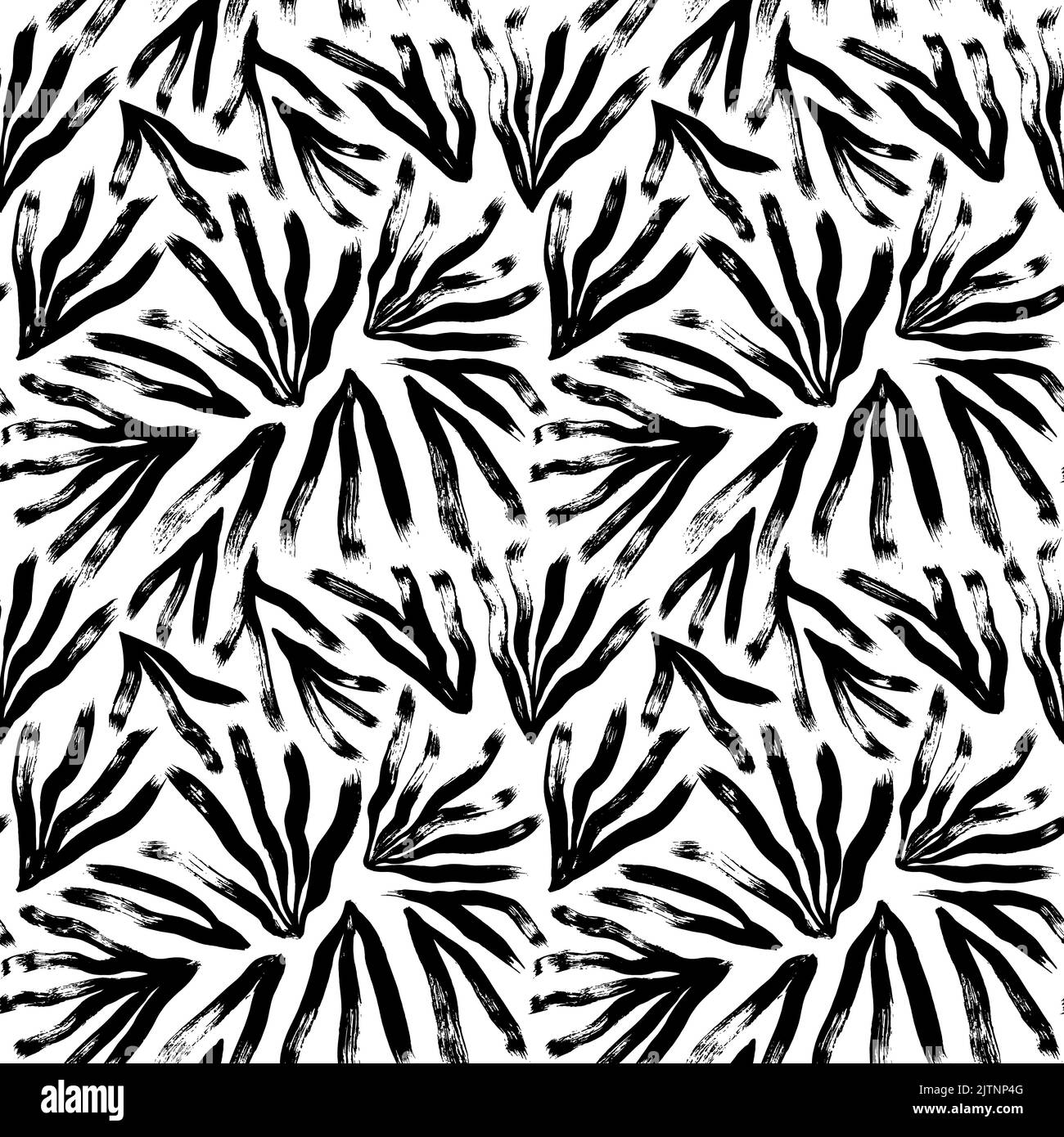 Hand drawn botanical seamless pattern with leaves Stock Vector Image & Art - Alamy