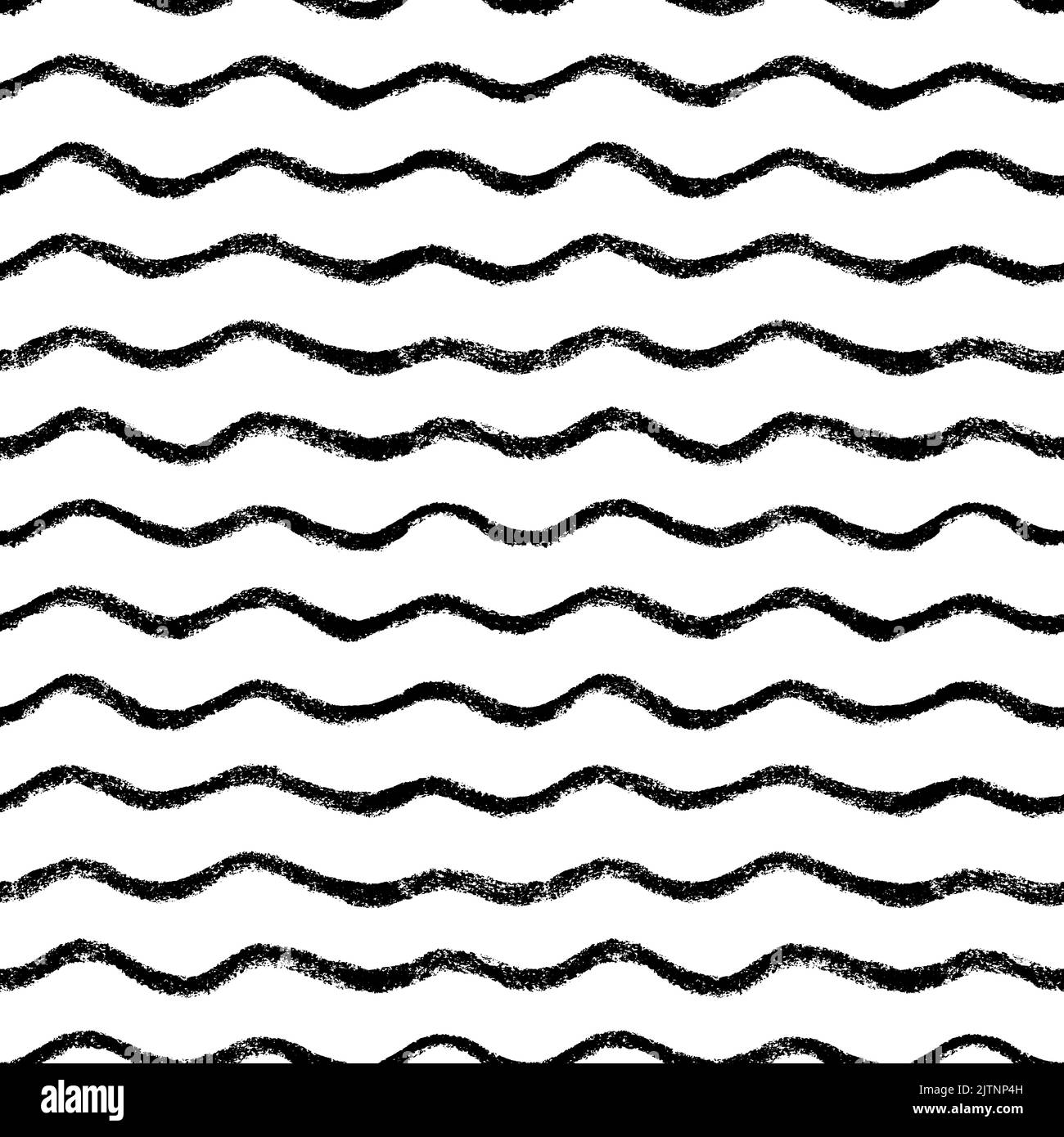 Hand drawn simple black charcoal horizontal waves Stock Vector Image ...