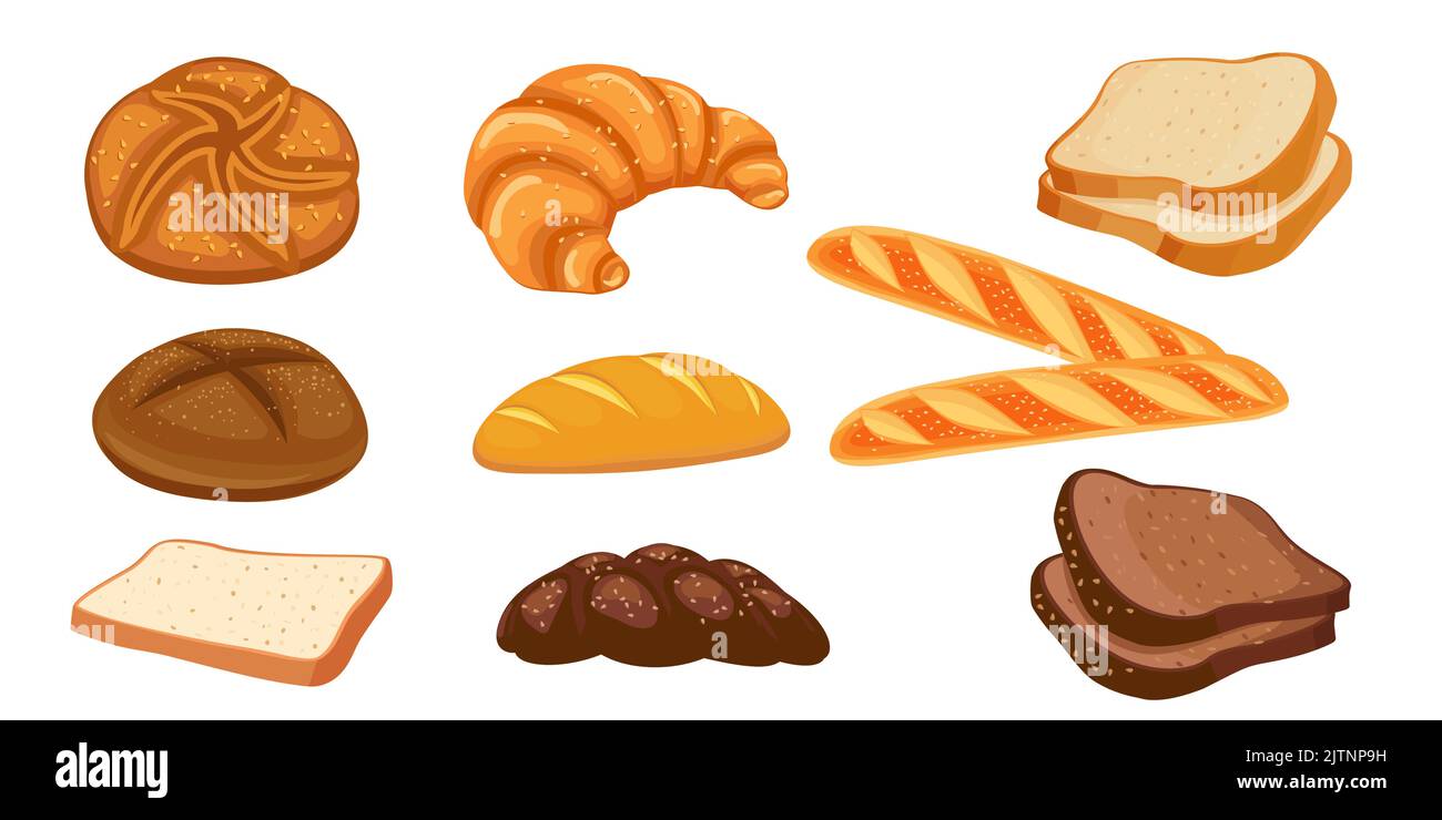 Collection set of food bakery bread Stock Vector Image & Art - Alamy