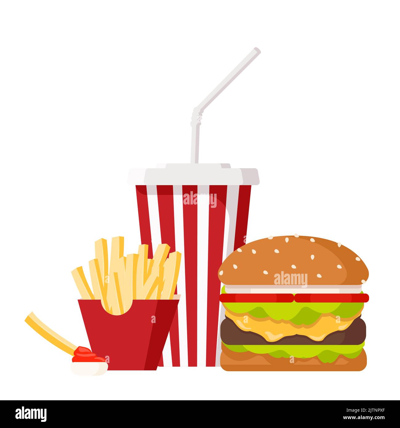Collection set of fast food hamburger french fries soft drink Stock ... Collection set of fast food hamburger french fries soft drink Stock ...