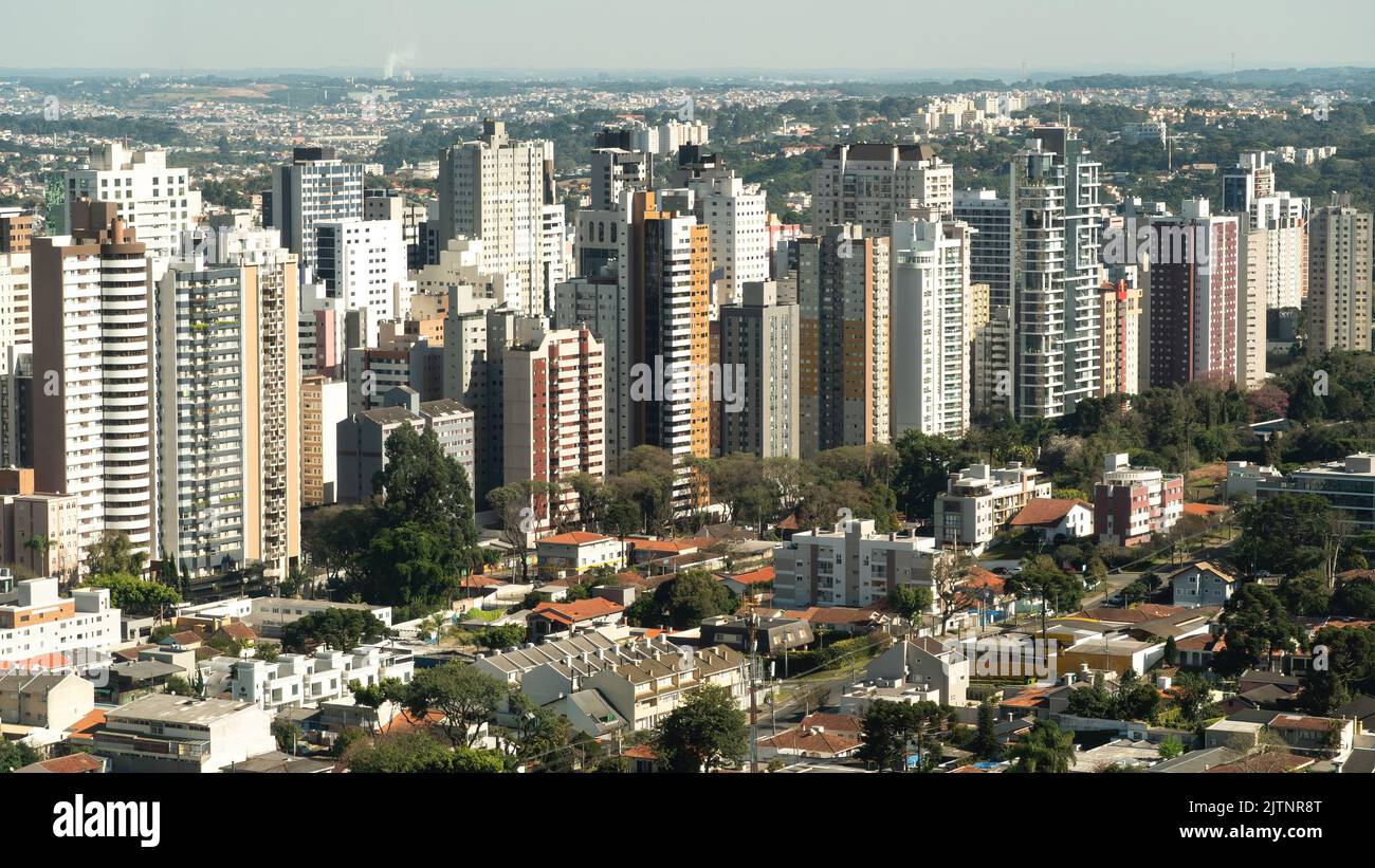 city of Curitiba, view from the top of the city's panoramic tower Stock ...