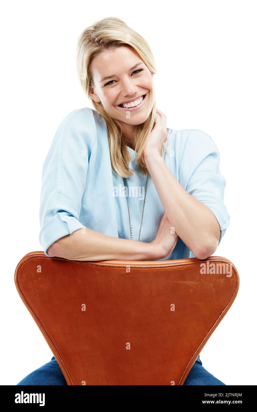Living life happily and loving it. Studio portrait of a happy young ...
