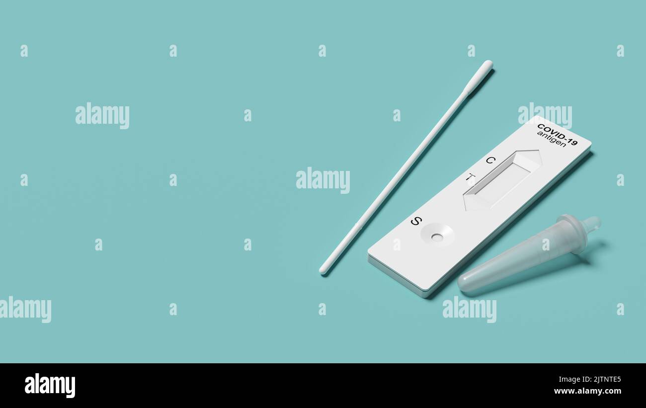 Covid rapid antigen nasal test. Self test at home or at corona test ...