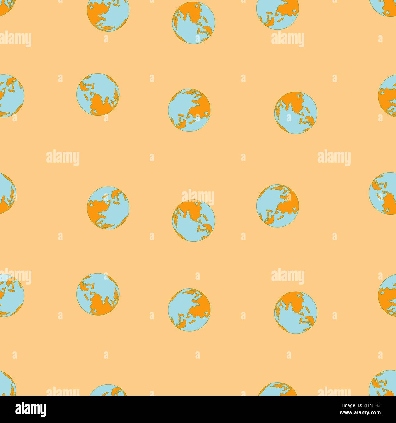 Planet earth engraved seamless pattern. Vintage sphere of world in hand ...