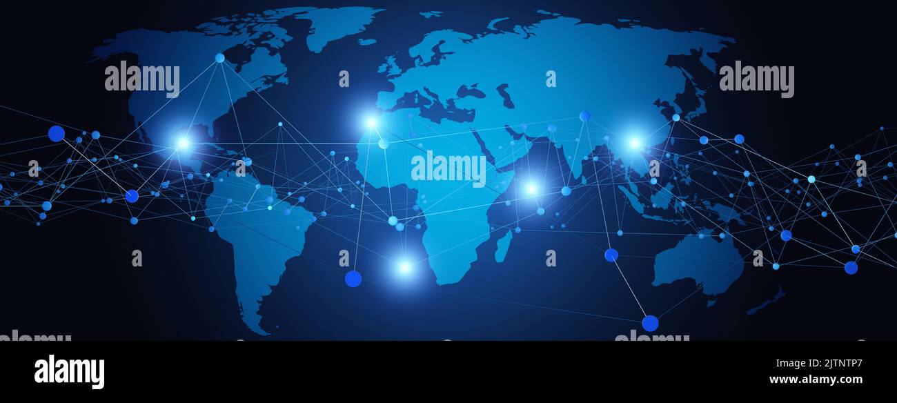 Global connection concept. Planet earth network sphere. 3d rendering ...