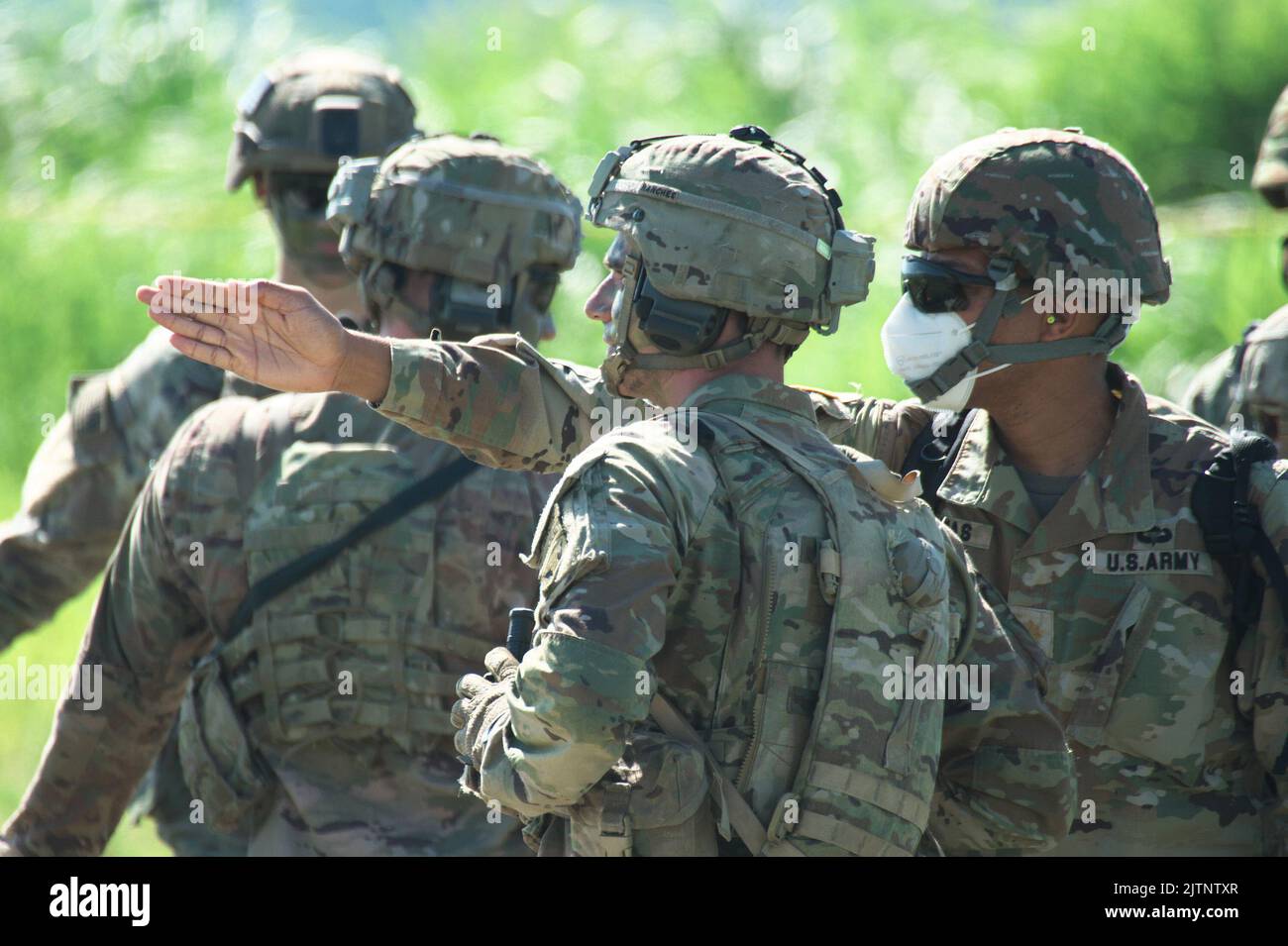 U.S. Army soldiers take part in the shooting training during U.S. Army ...
