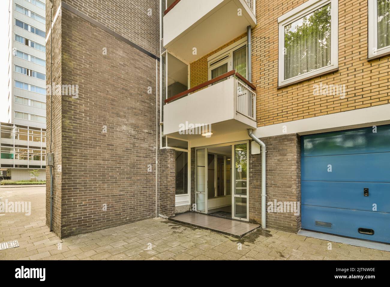 View of street near building with beauty of vegetation outside Stock ...
