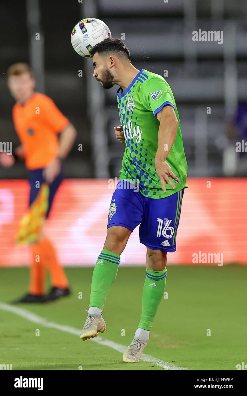 August 31, 2022: Seattle Sounders midfielder ALEX ROLDAN (16) gets a ...