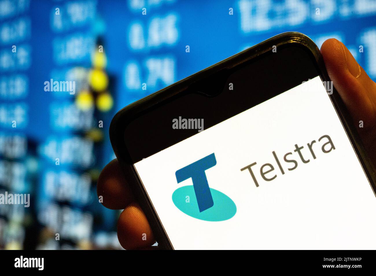 In this photo illustration, Australia's largest telecommunications ...