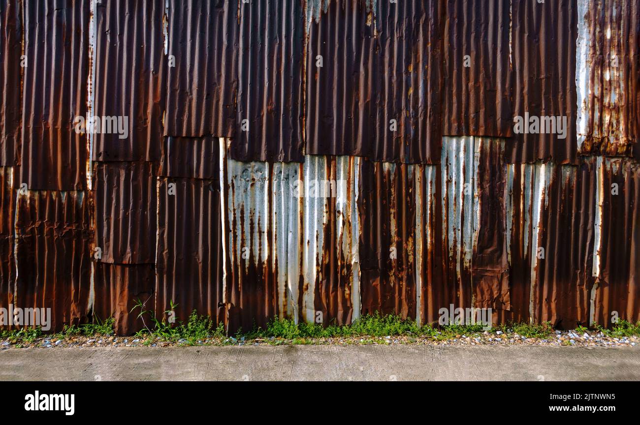 old and rustic galvanized wall background Stock Photo - Alamy