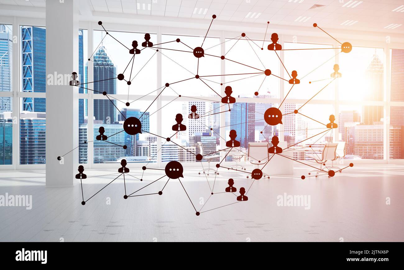 Networking and wireless connection as concept for effective modern ...