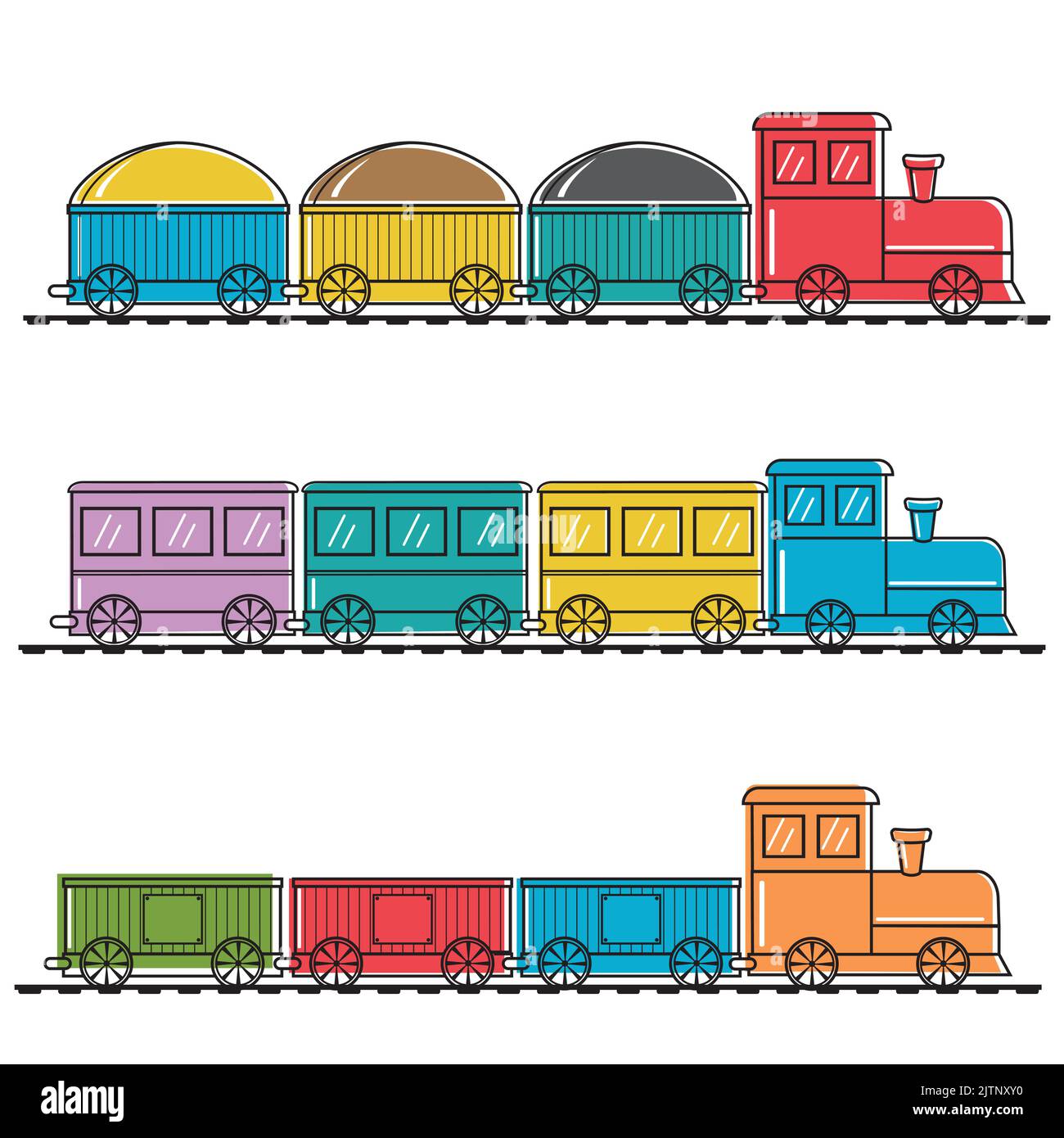 Cartoon Train Carriages